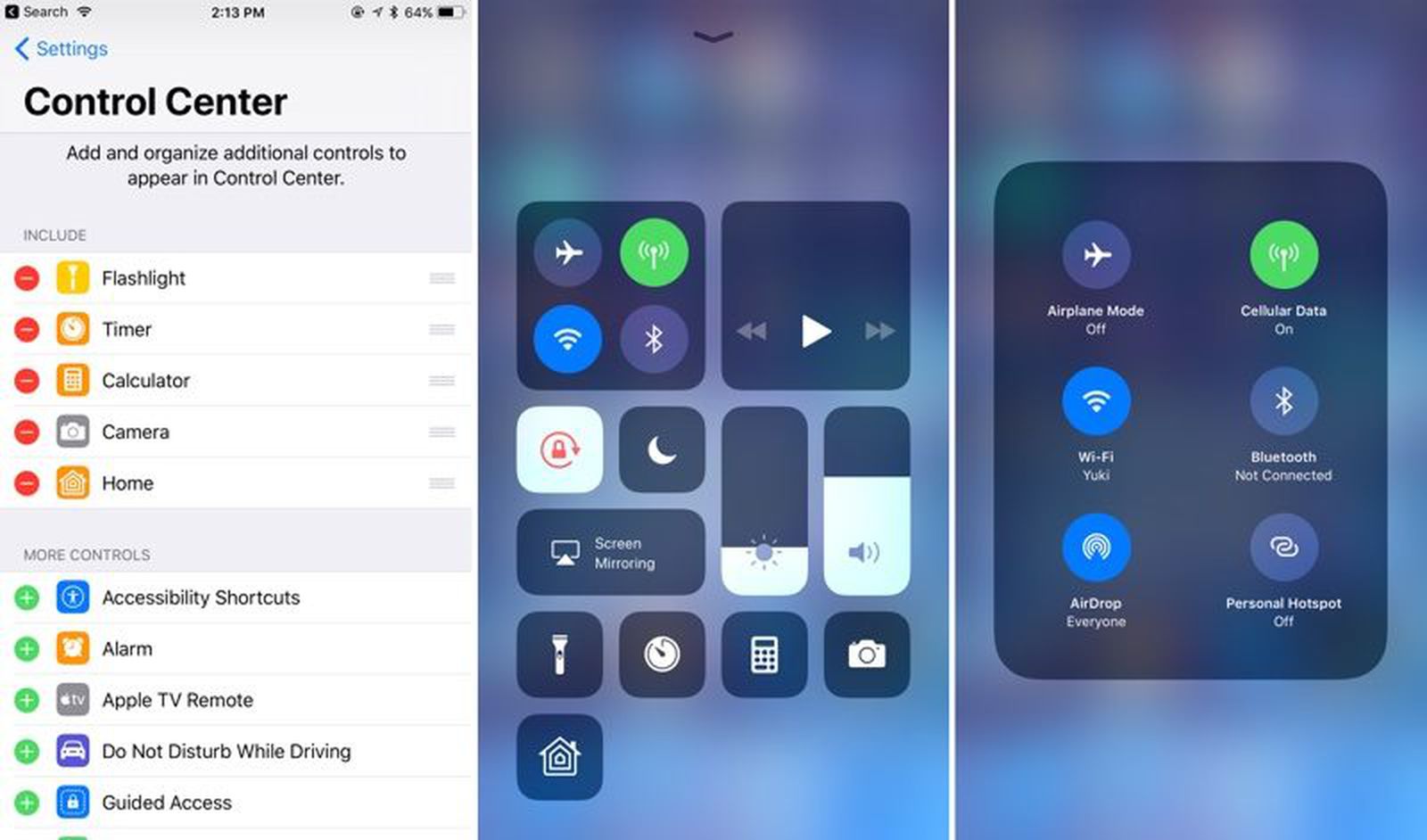 iOS 11 Tidbits: Customizable Control Center, One-Handed Keyboard, Type ...