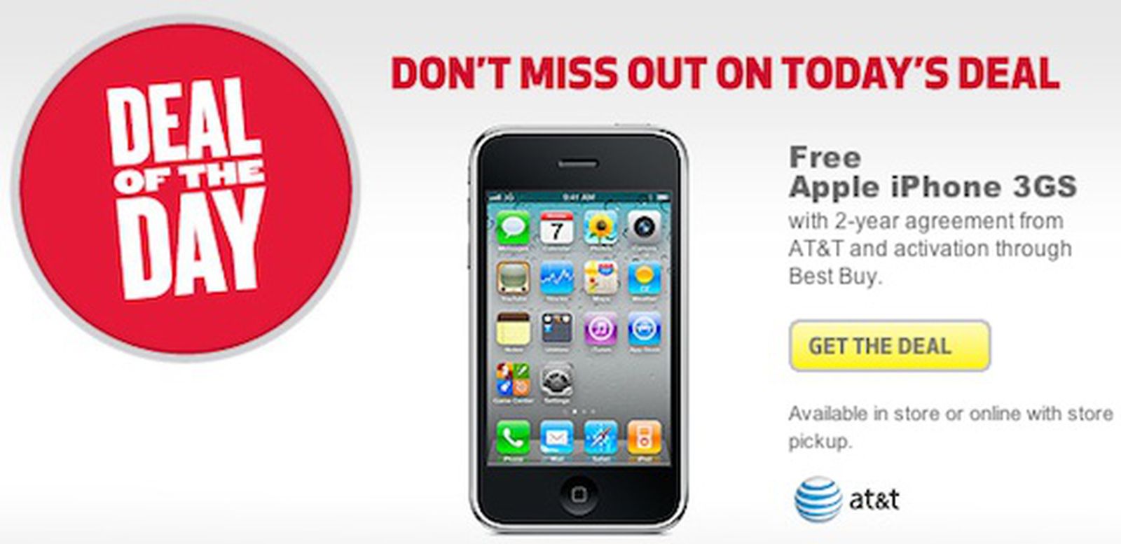 Best Buy Offering iPhone 3GS Free Today on Contract - MacRumors