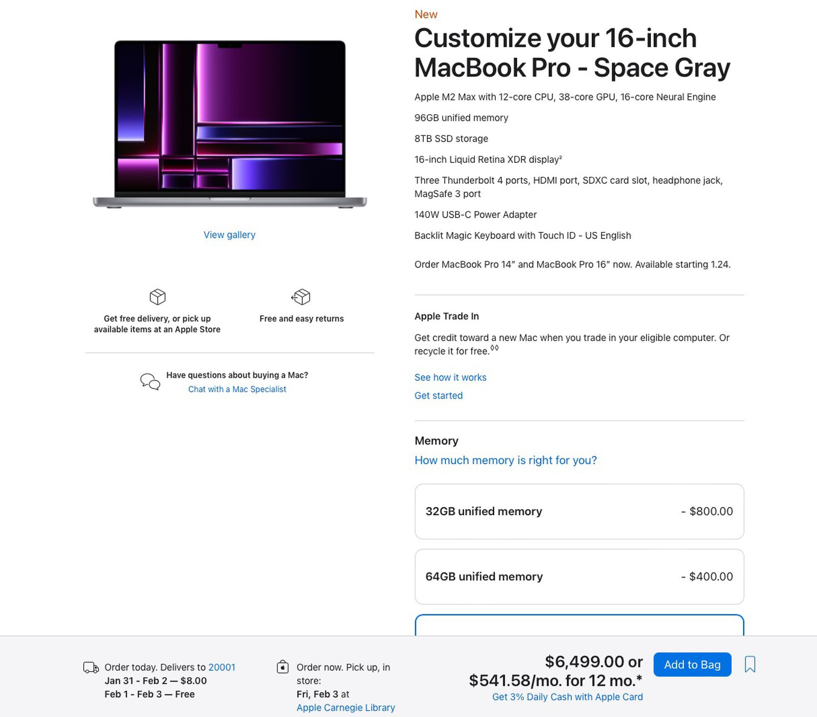 Maxed Out High-End 16-Inch MacBook Pro Now Costs $6,499 - MacRumors