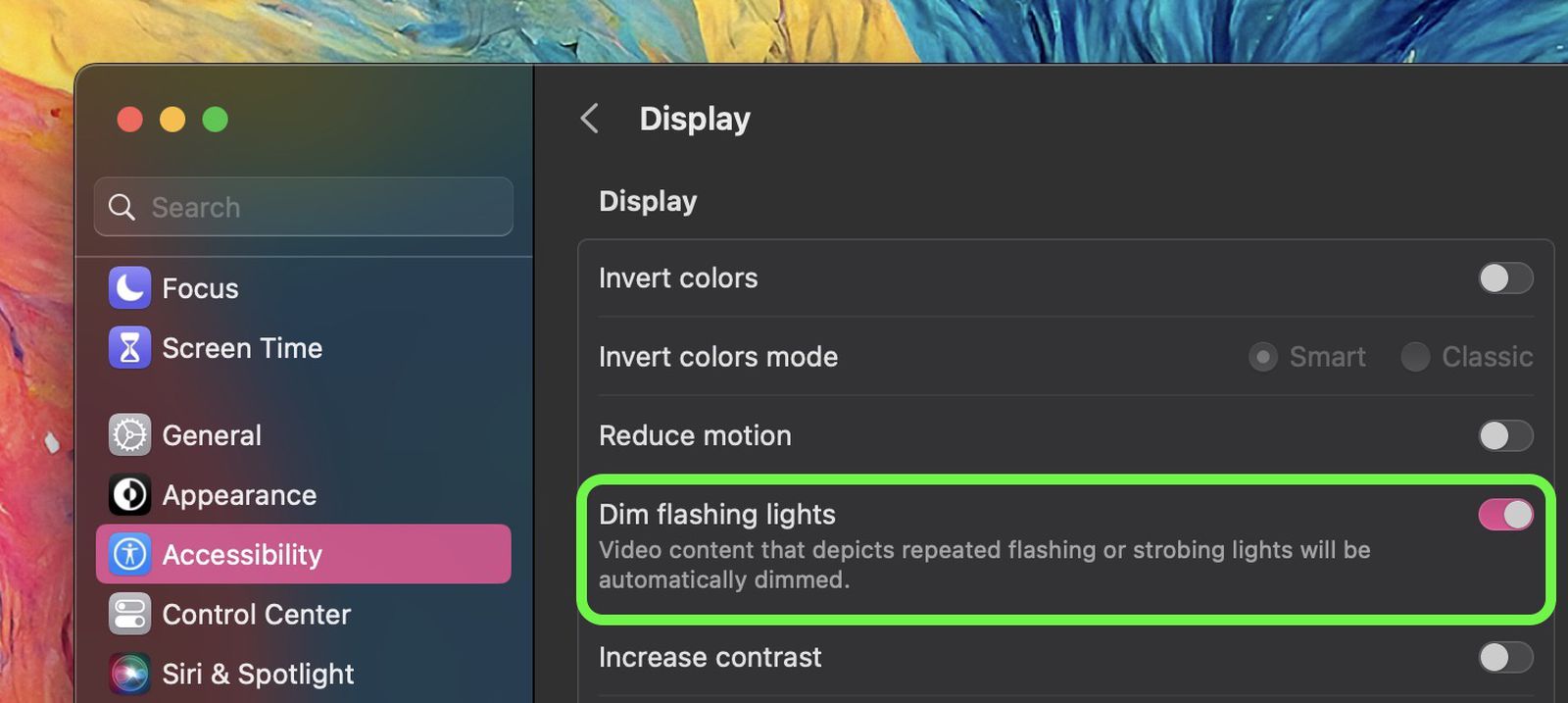 macOS: How to Automatically Dim Videos Containing Flashes of Light - MacRumors