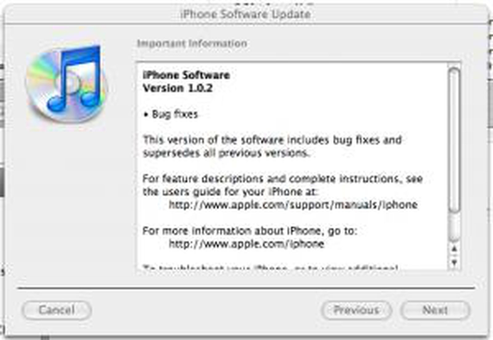 Apple Releases iPhone 1.0.2 Update - MacRumors