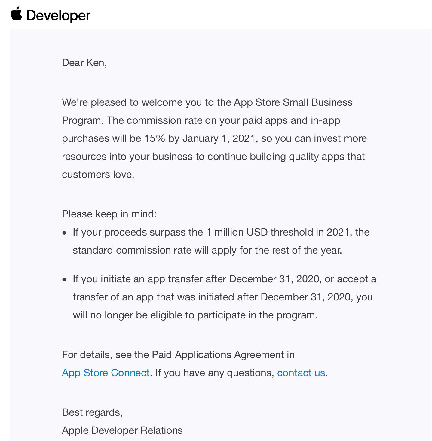 Apple Starts Accepting Developers Into Small Business Program - MacRumors