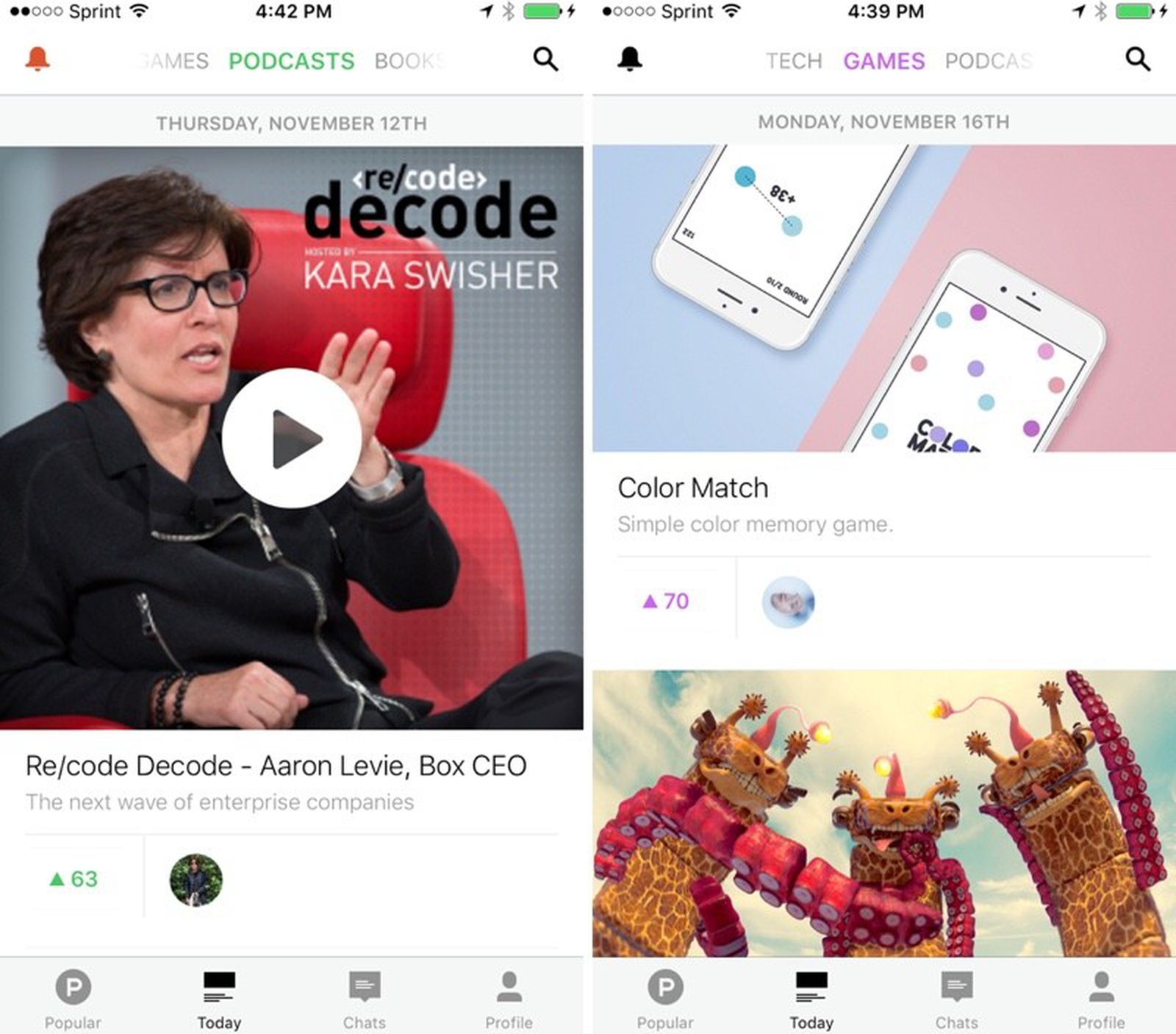 Product Hunt App for iOS Updated With 'Popular' Feed, Podcast Player ...