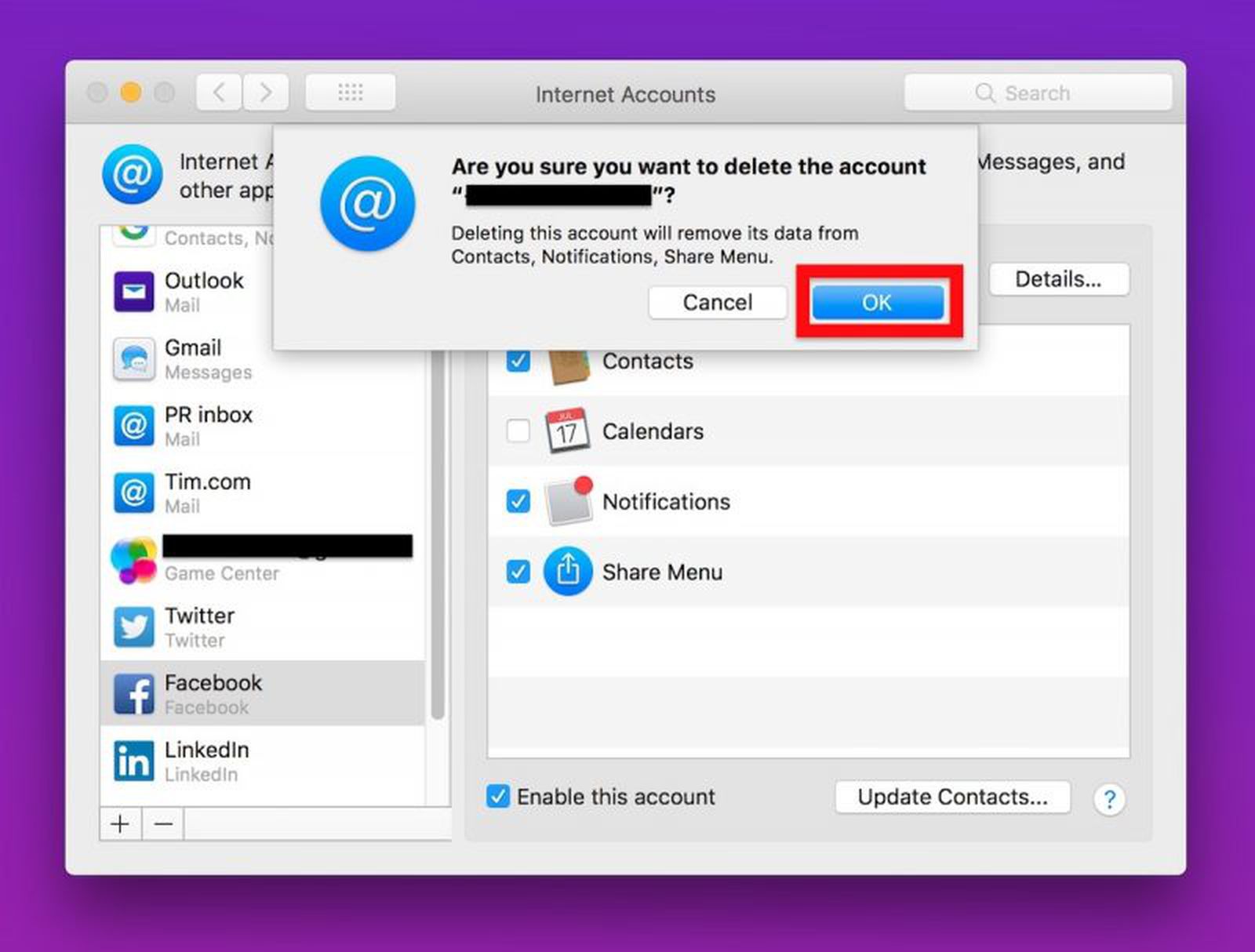 How to Remove Third-Party Accounts Like Facebook From Your Mac - MacRumors