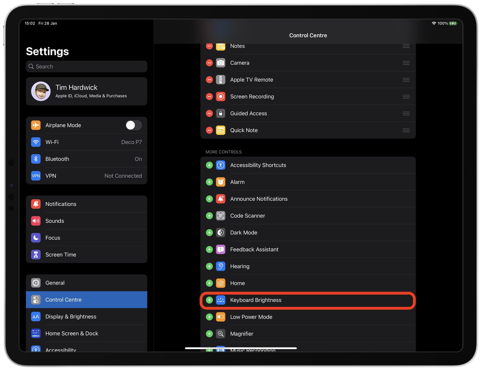 iOS 15.4: How to Adjust Magic Keyboard Brightness on iPad From Control Center - MacRumors