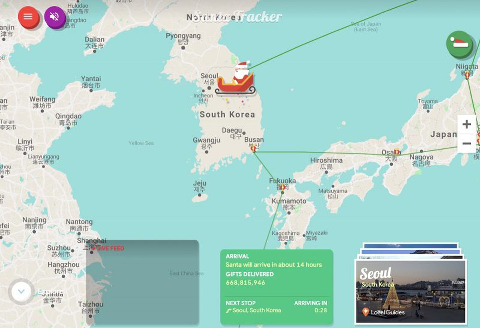 Track Santa's Journey From the North Pole Using Google's Santa Tracker ...