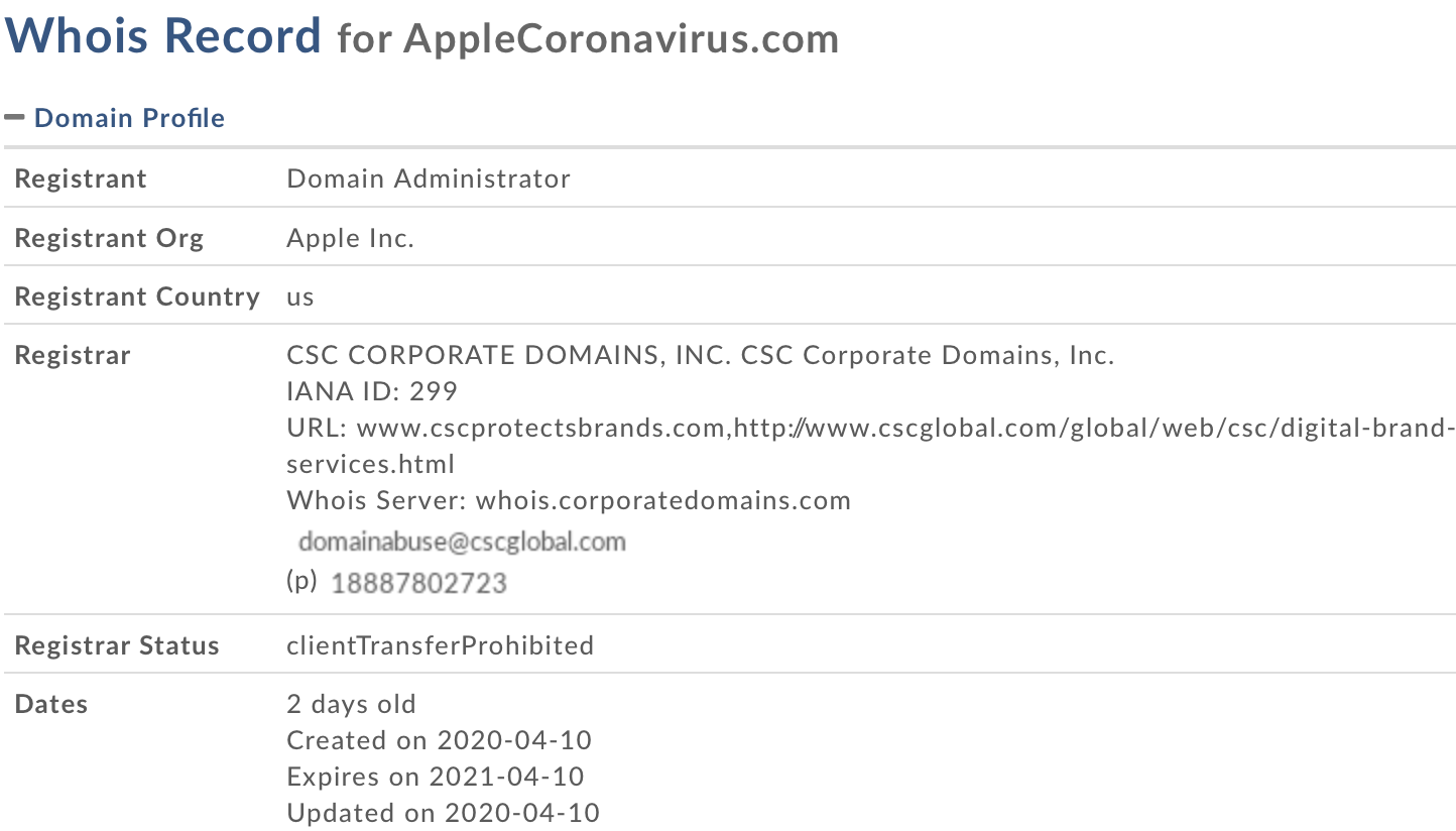 Apple Registers AppleCoronavirus.com Domain Name - MacRumors