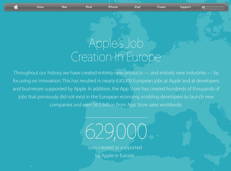Apple Touts European Job Creation Numbers, Including 500K Related to ...
