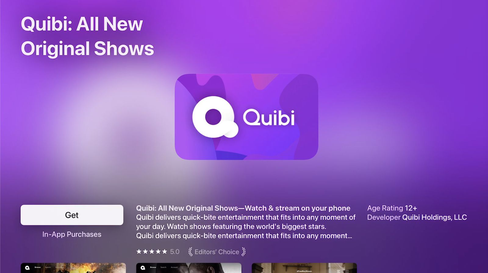 Short Form Video Service Quibi Now Available on Apple TV - MacRumors