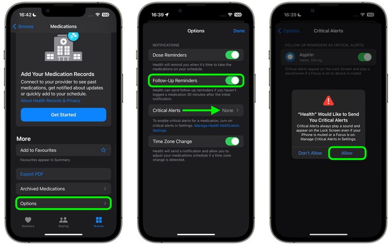 iOS 17: How to Get Follow Up and Critical Medication Reminders - MacRumors