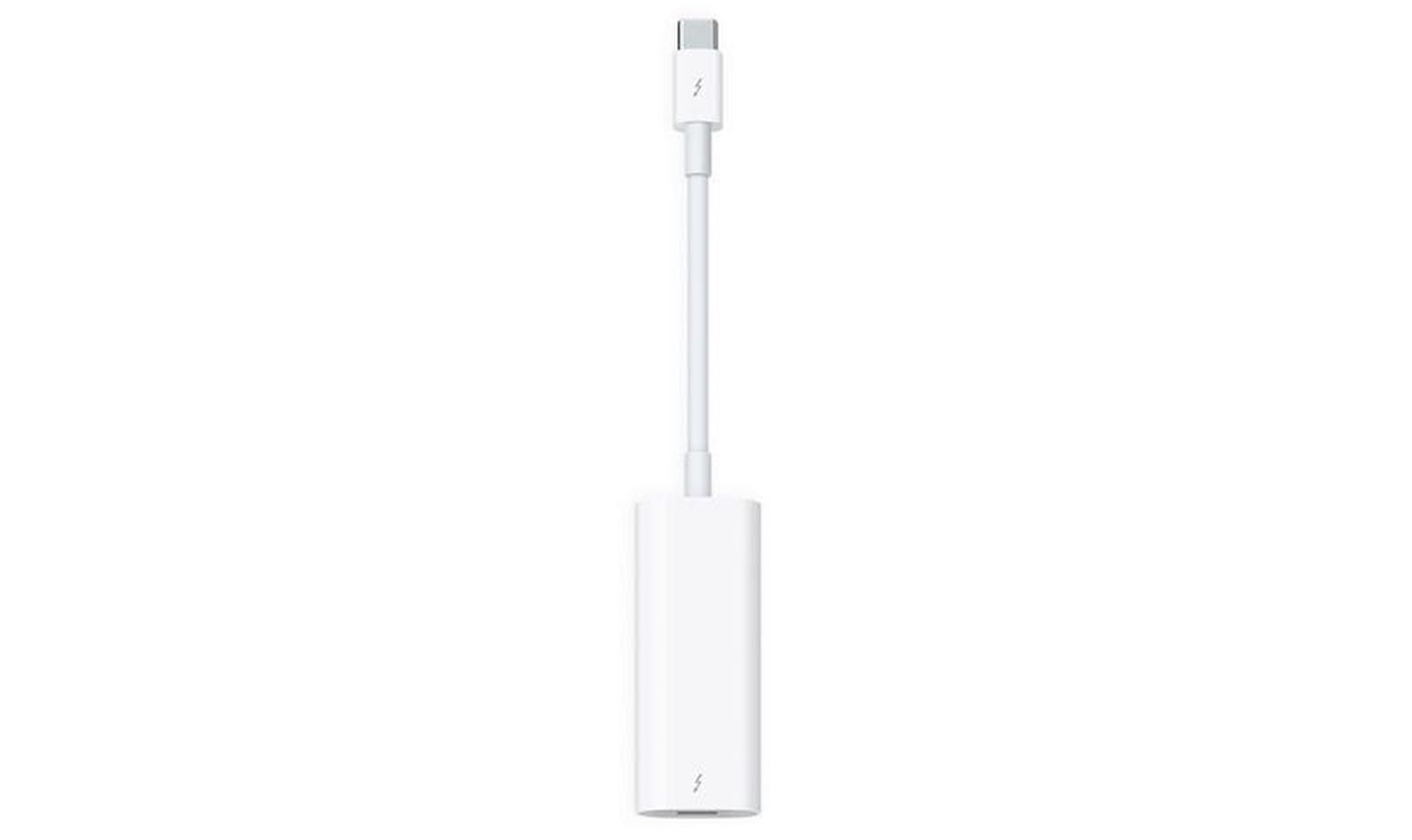 Apple Releases $49 Thunderbolt 3 to Thunderbolt 2 Adapter Alongside New ...