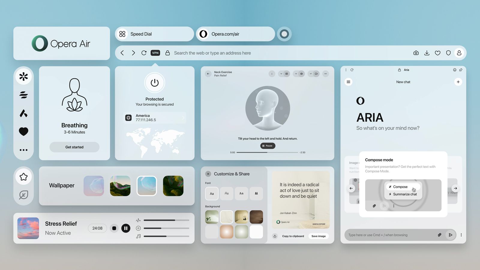 Opera Air Brings Meditation and Wellness to Web Browsing - MacRumors