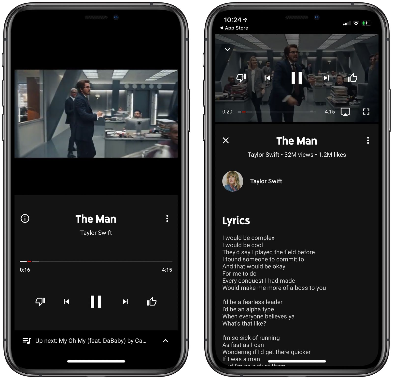 YouTube Music iOS App Gains Song Lyrics Feature - MacRumors