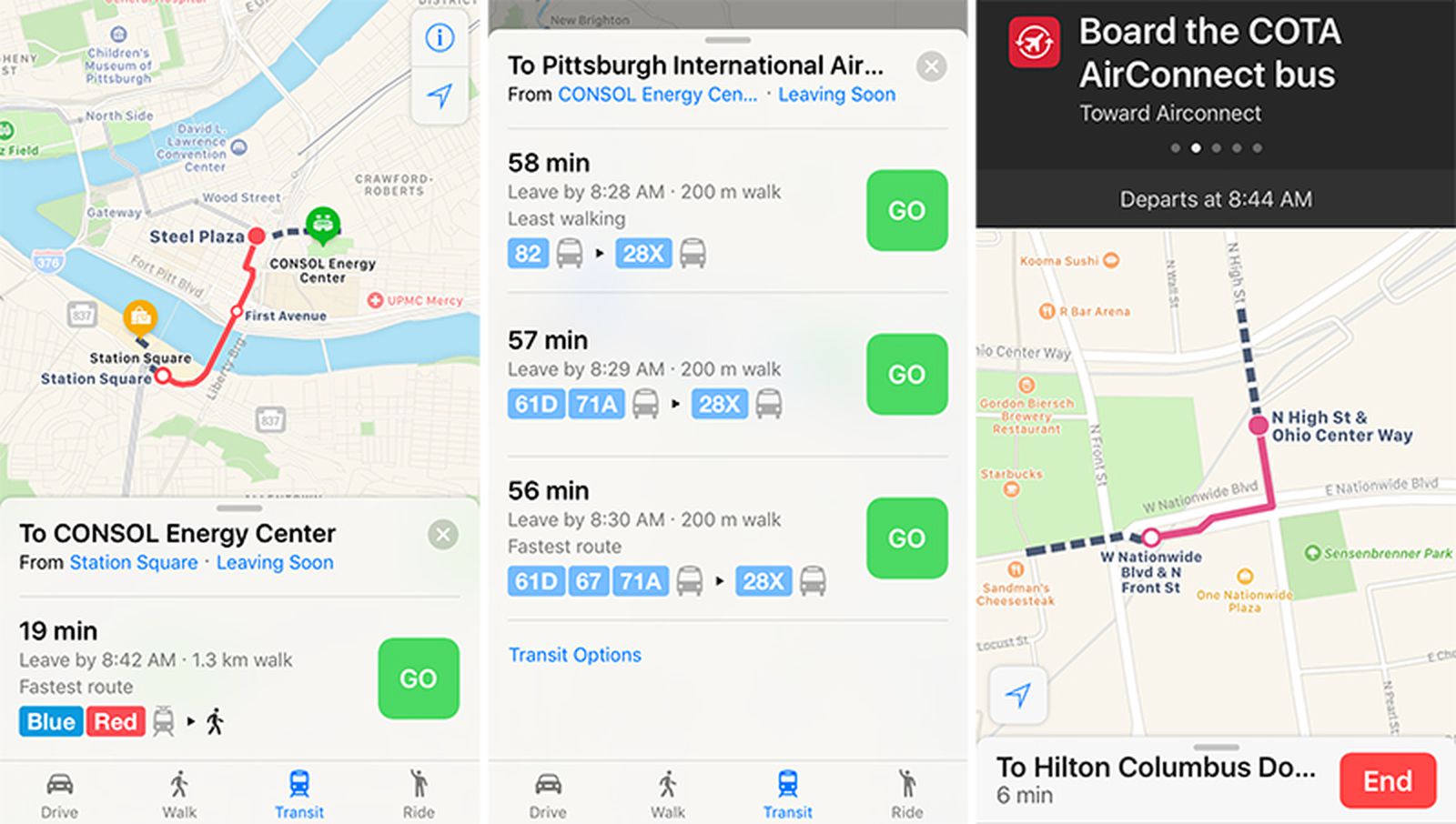 Apple Maps Expands Transit Data to Columbus and Pittsburgh - MacRumors
