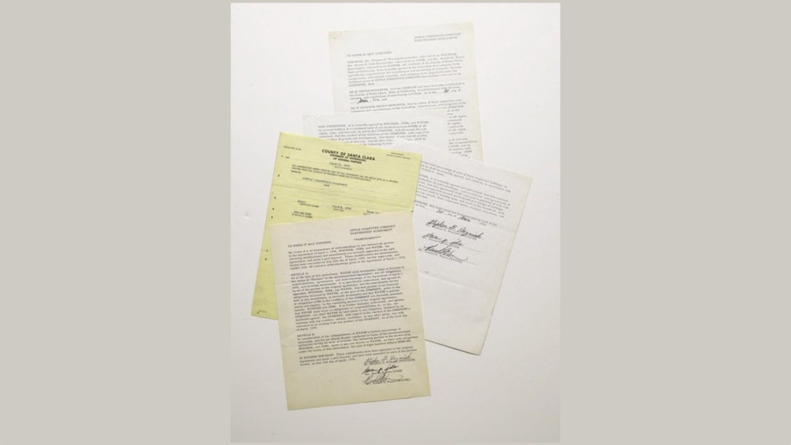 Apple's Founding Papers Return to Auction, Could Fetch Up to $4 Million ...