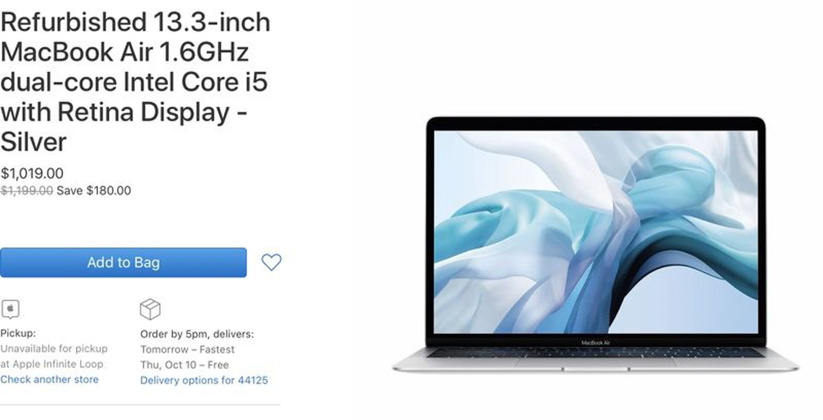 Apple's Refurbished Store Now Offering 2019 MacBook Air and Low-End ...