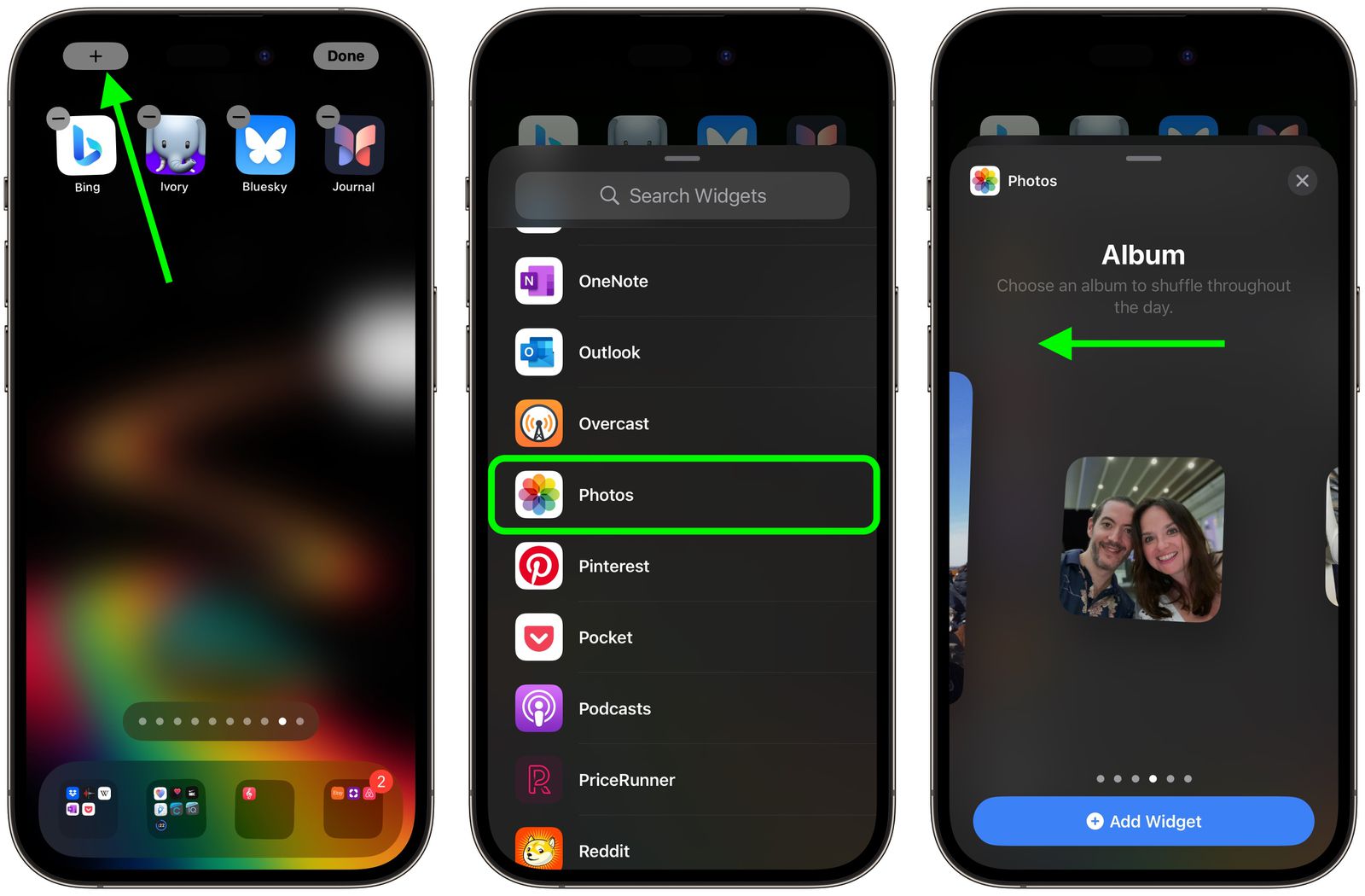 Shuffle a Specific Photo Album on iPhone Home Screen - MacRumors