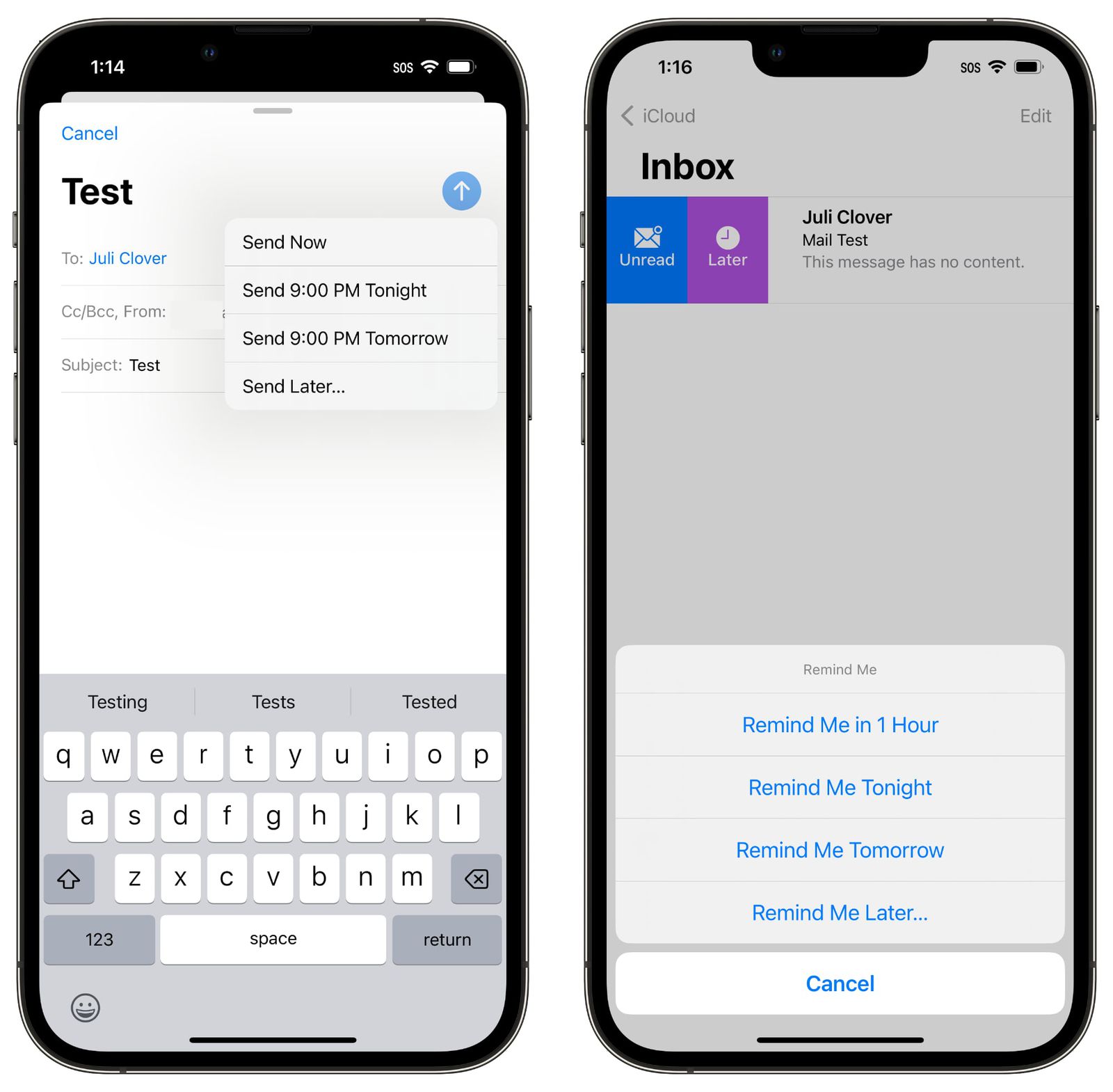 You Can Unsend an Email 10 Seconds After It's Sent in iOS 16 Mail App - MacRumors