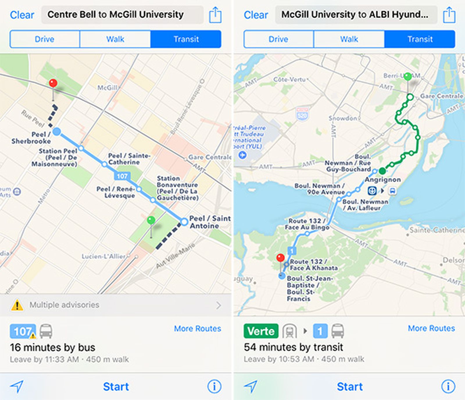 Apple Maps Expands Transit Data to Montreal - MacRumors