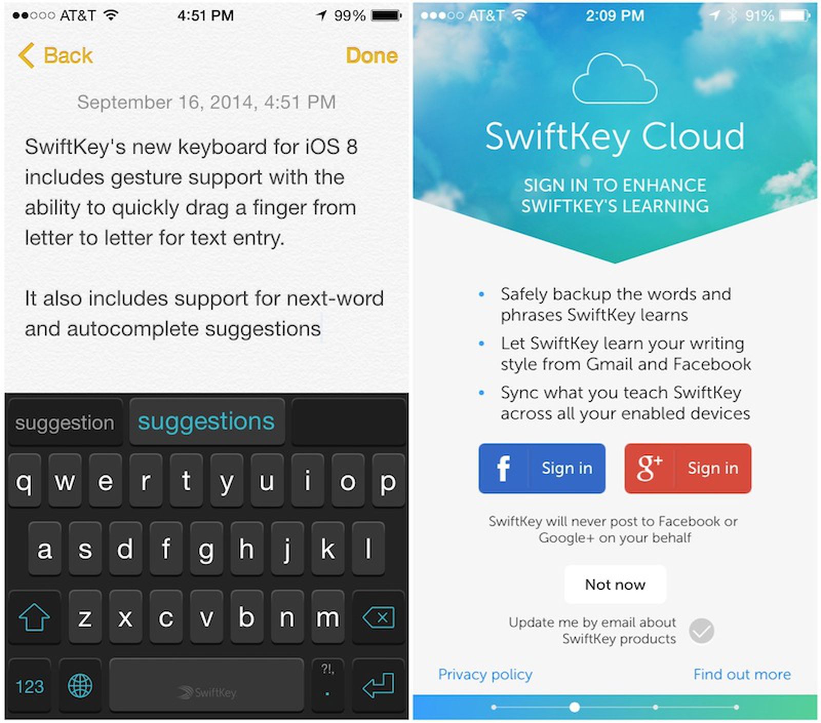 SwiftKey's Systemwide Gesture Keyboard Launching Alongside iOS 8 for ...