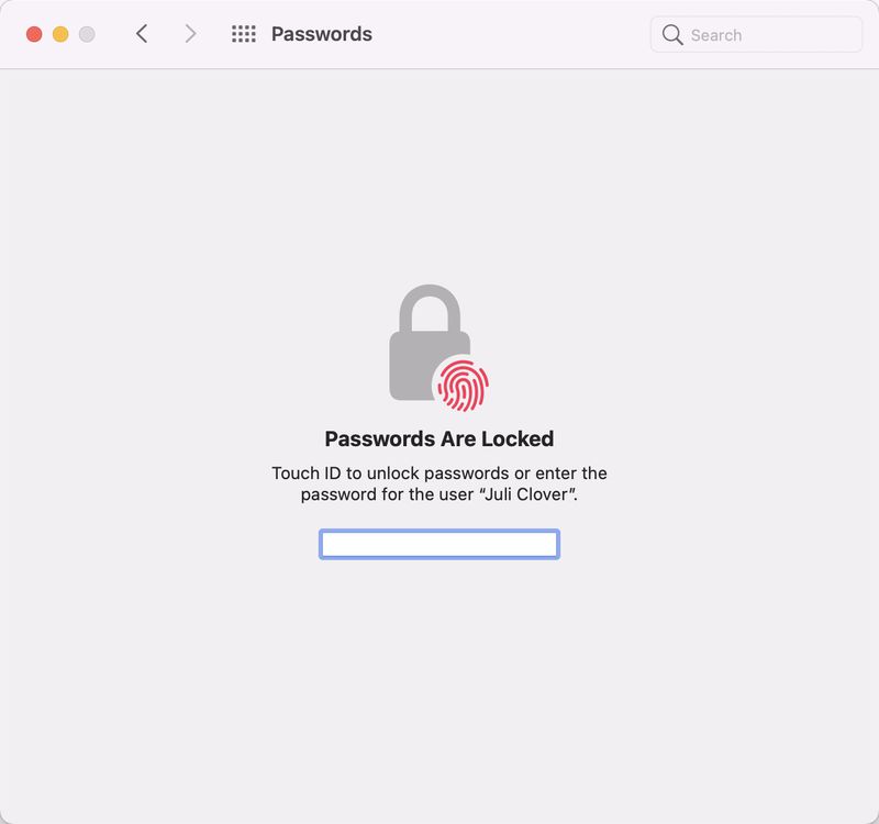 macOS Monterey Features Dedicated Password Section in System ...