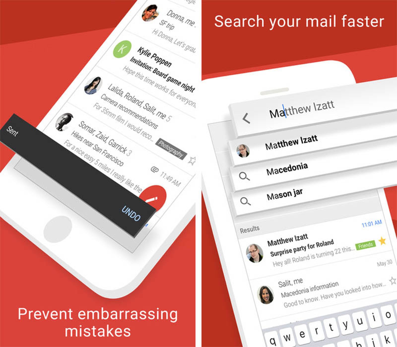 Gmail for iOS Updated With All-New Look, Instant Search, Undo Send, and ...