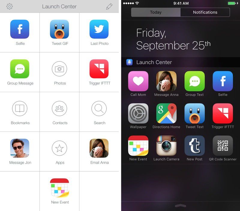 'Launch Center Pro' Gains Notification Center Widget, Support for New Apps - MacRumors