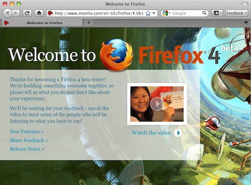 Mozilla Releases First Beta of Firefox 4 - MacRumors