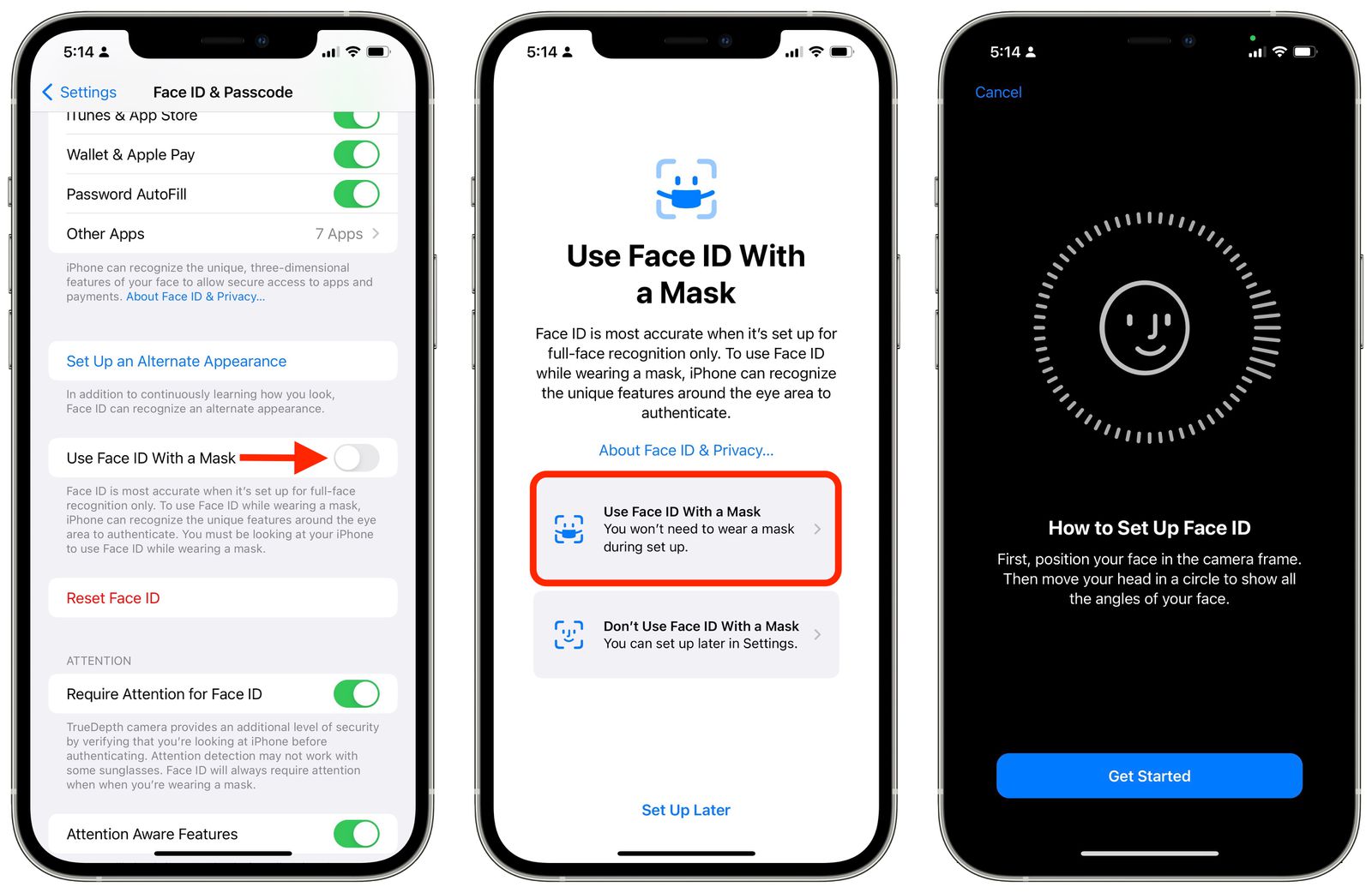 iOS 15.4: How to Set Up Face ID With a Mask - MacRumors
