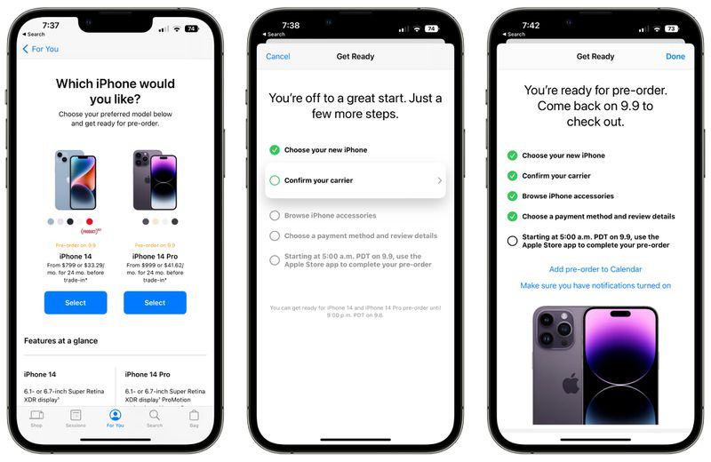 Apple Now Letting Customers 'Get Ready' for iPhone 14 Launch With Pre ...