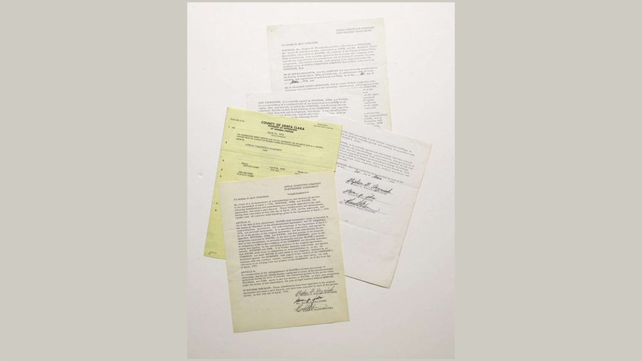 Apple's Founding Papers Return to Auction, Could Fetch Up to $4 Million ...
