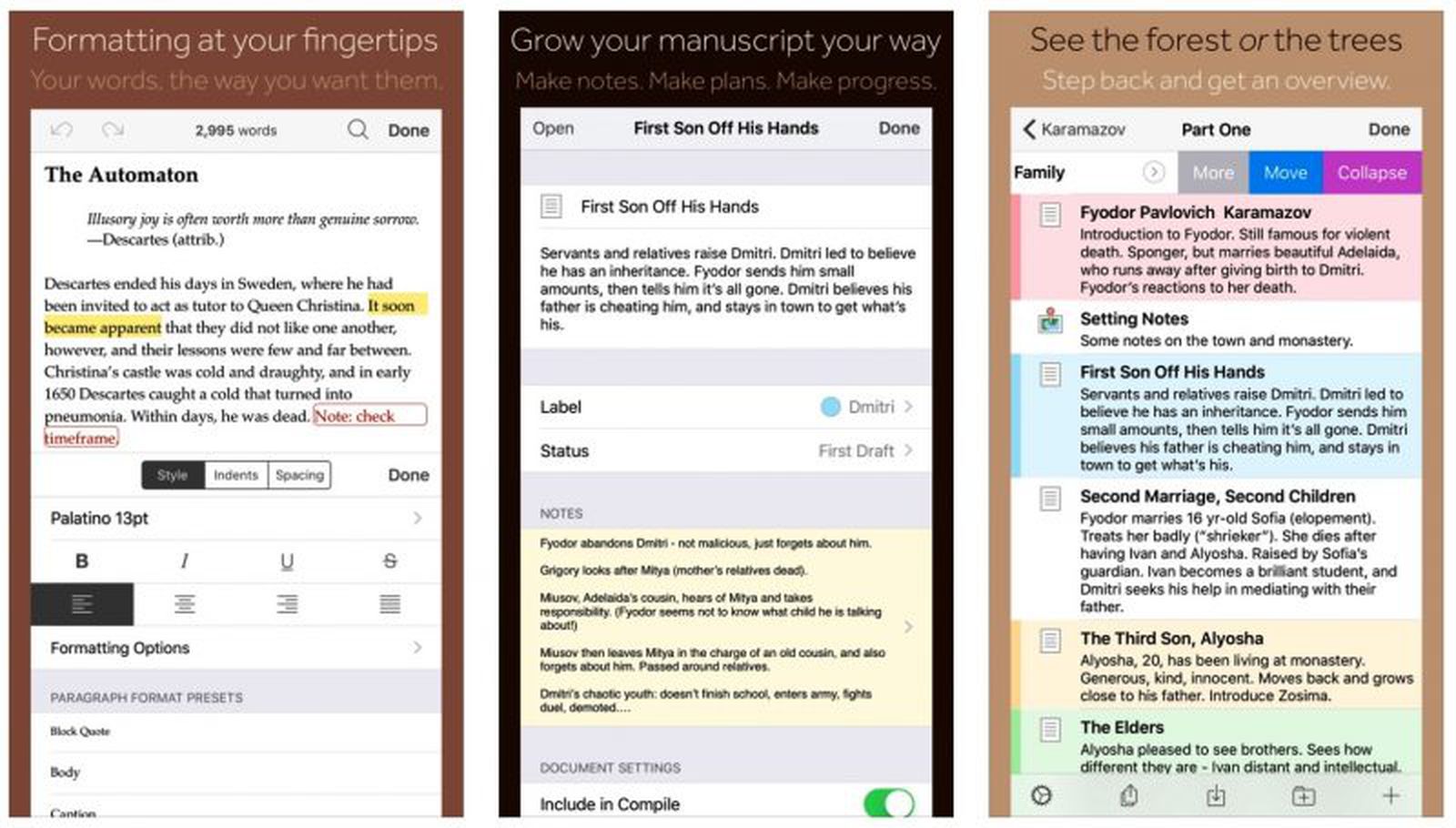 Popular Writing App 'Scrivener' Now Available for iOS - MacRumors