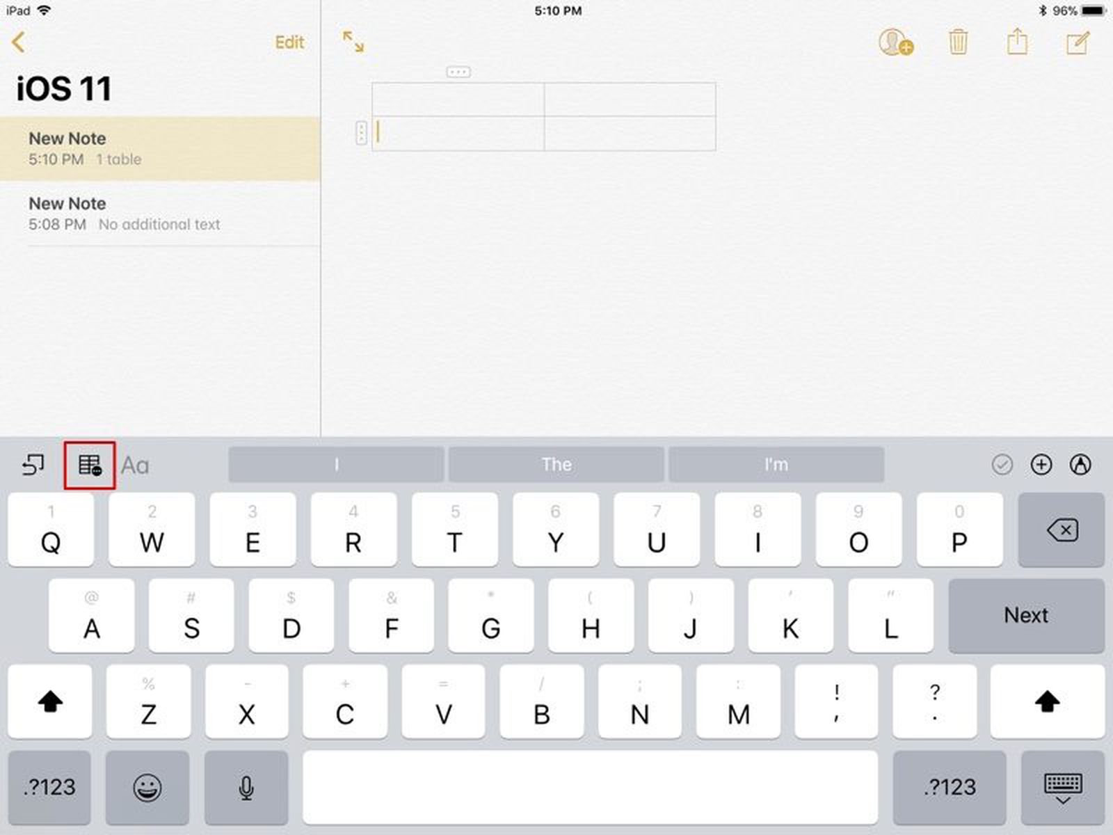How to Use New Pinning and Tables Features in Notes in iOS 11 and macOS ...