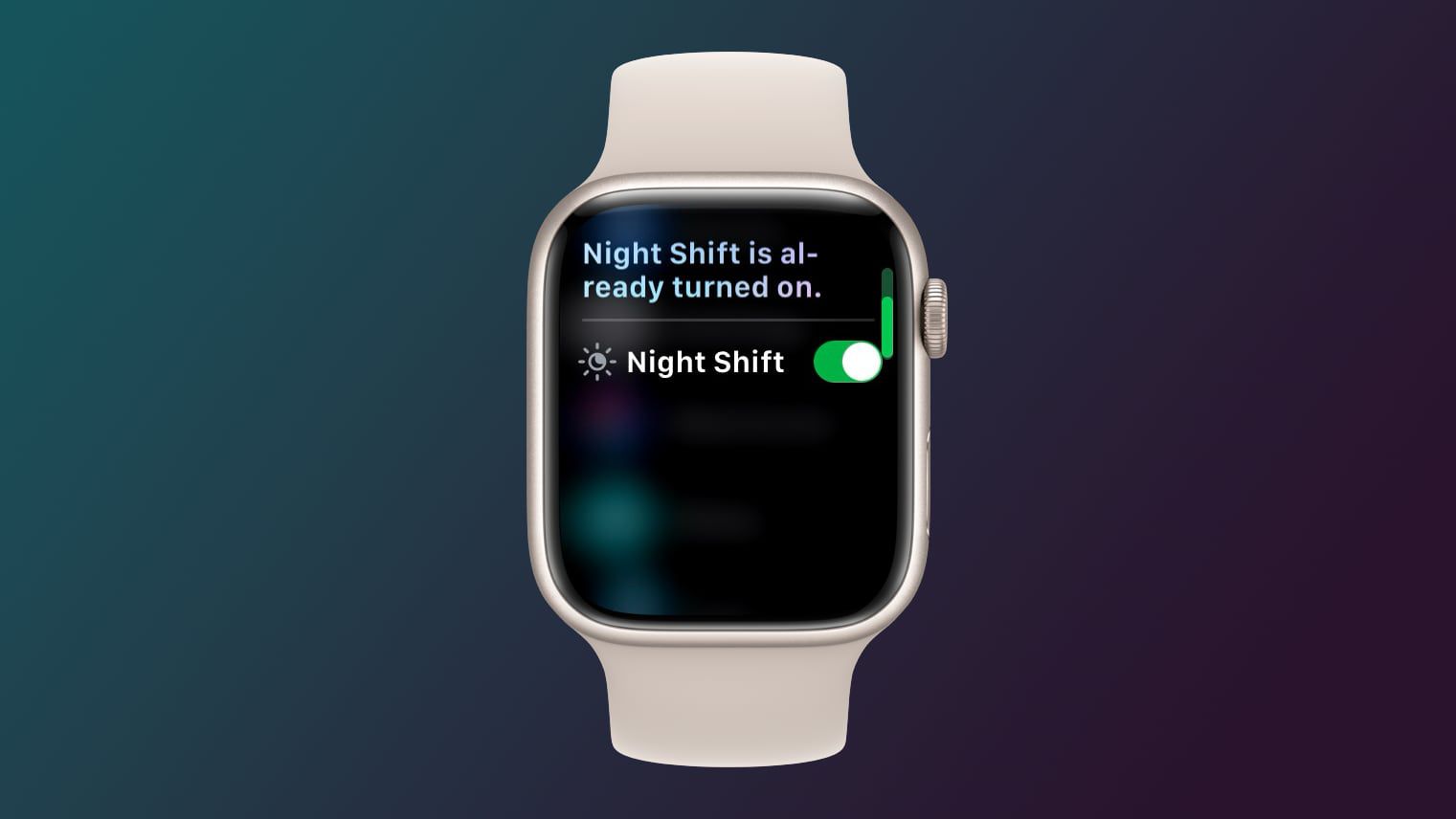 PSA: Siri Can Turn on Night Shift on Apple Watch - MacRumors