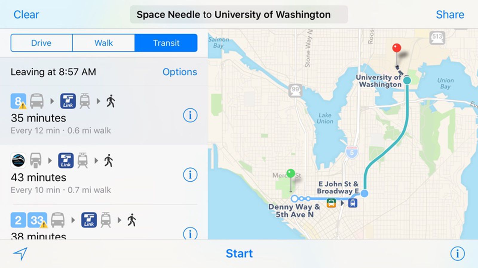 Apple Expands Maps Transit Directions to Seattle, Washington - MacRumors