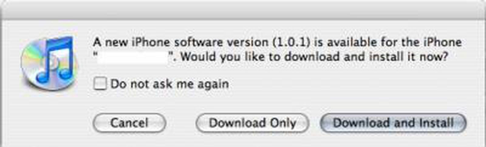 iPhone Update 1.0.1 Released - MacRumors