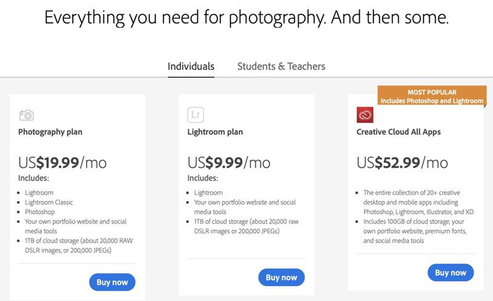 Adobe Tests Doubling the Price of Photography Plan With Photoshop and ...