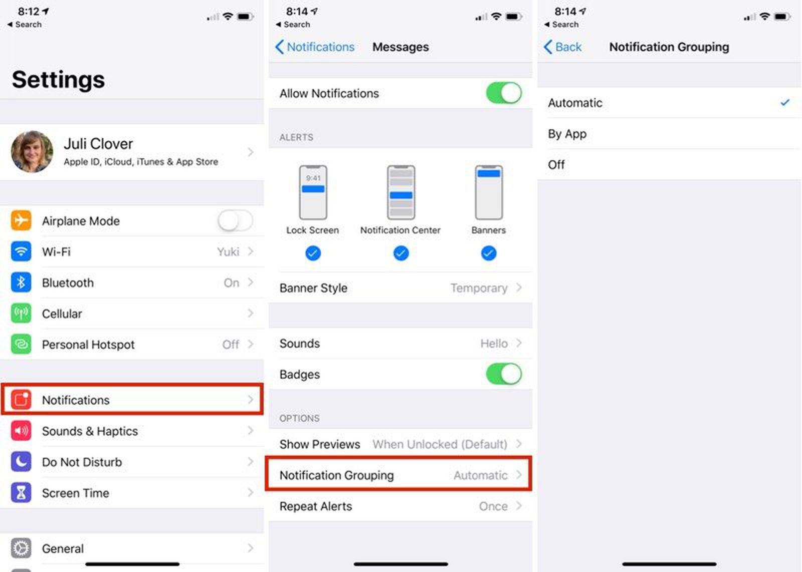 How to Customize Grouped Notifications in iOS 12 - MacRumors How to Customize Grouped Notifications in iOS 12 - MacRumors