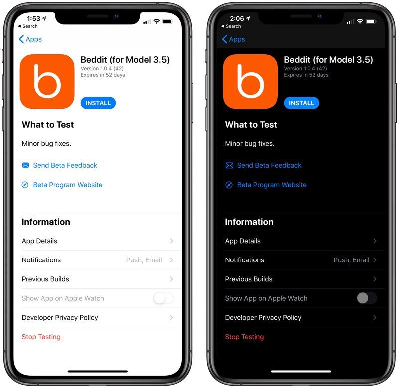Apple Updates TestFlight Beta Testing App With Dark Mode Support ...