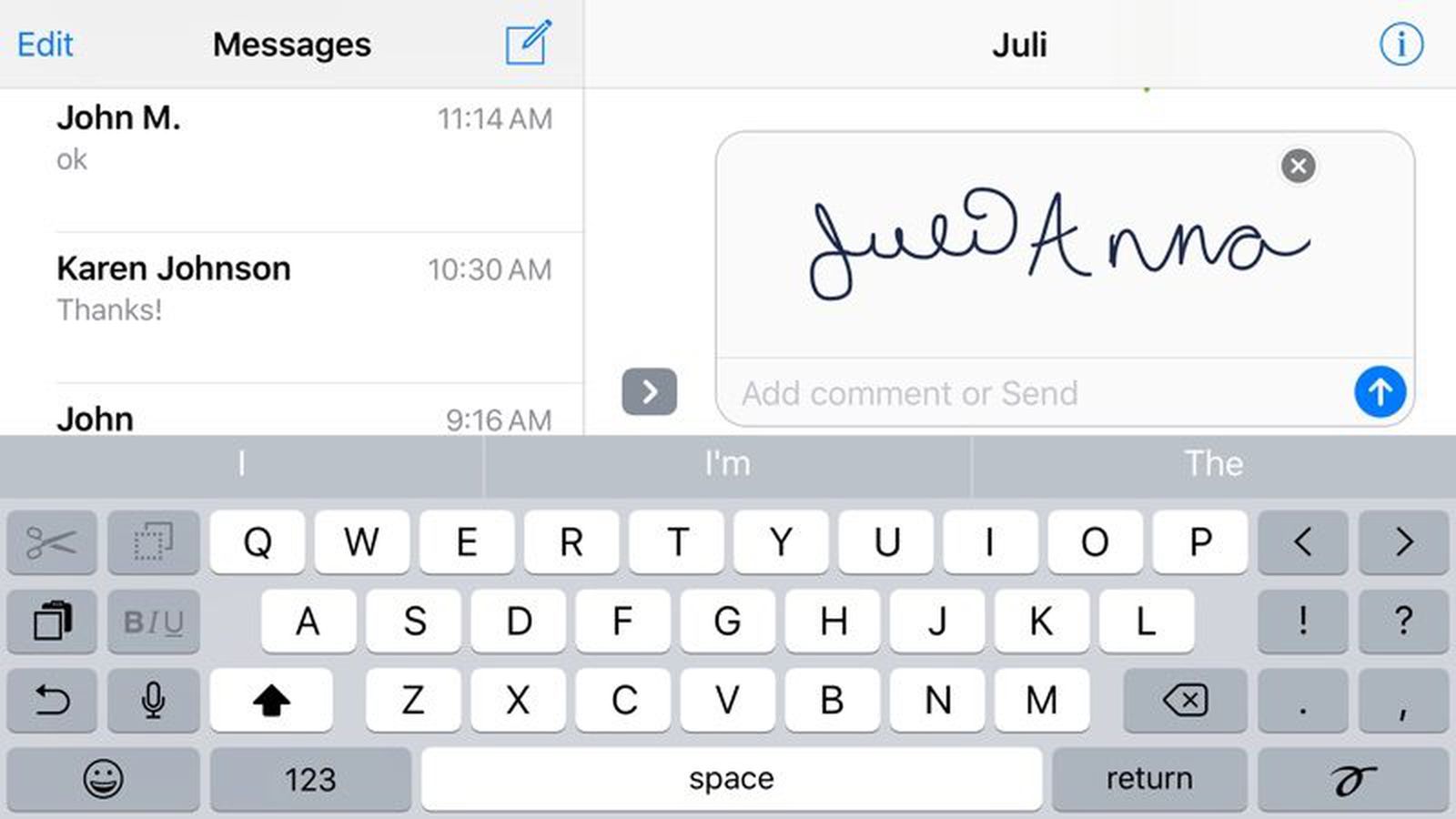 Messages in iOS 10: How to Send Handwritten Notes - MacRumors