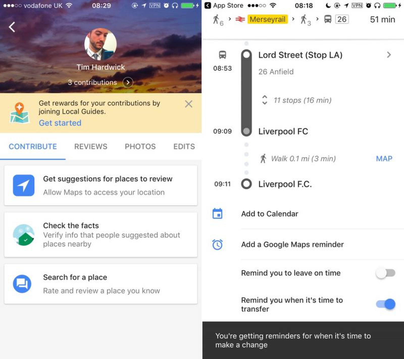 Google Maps Gains Local Guides Widget and Transit Transfer Reminders ...