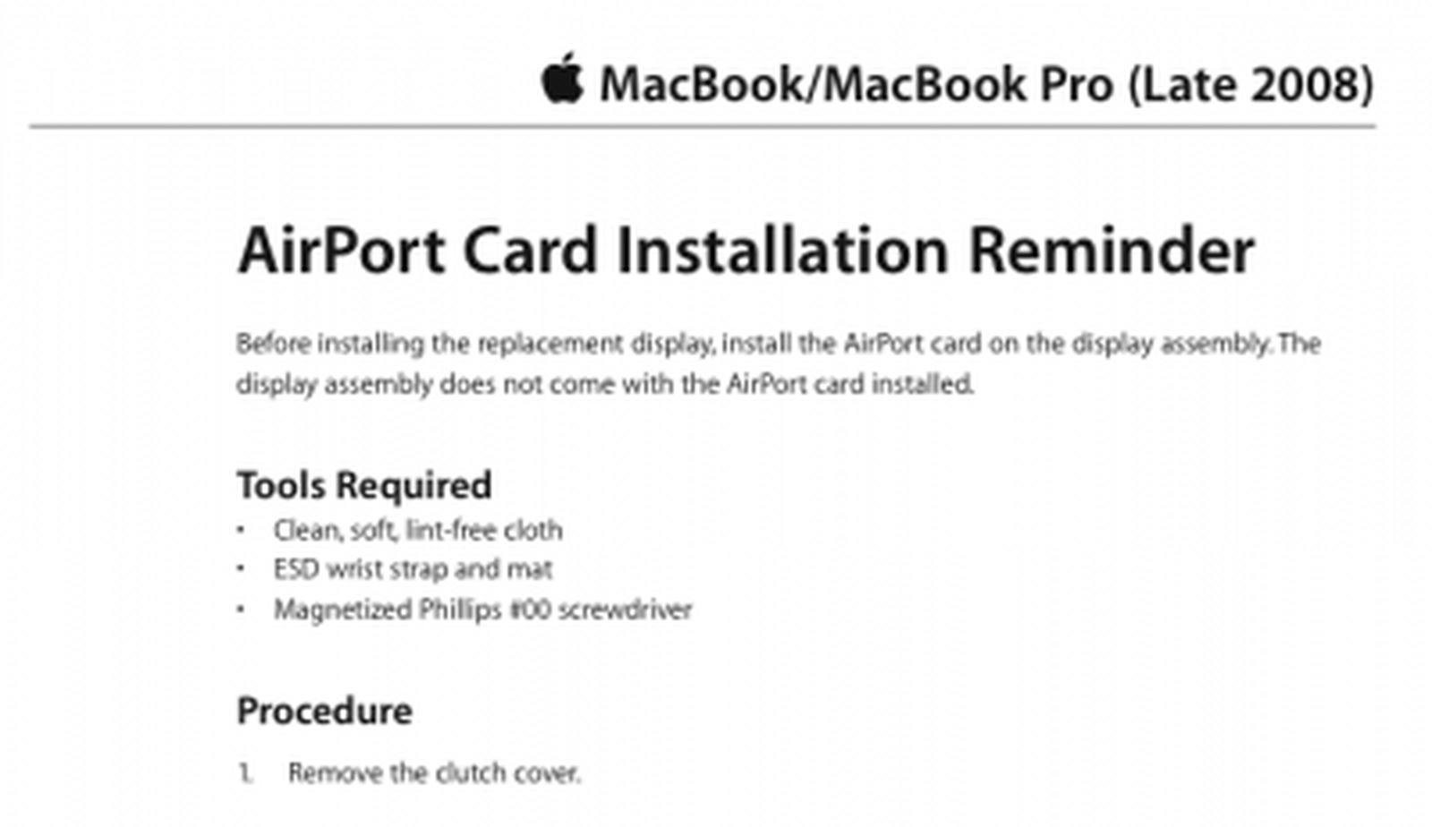 Apple Document Confirms MacBook/MacBook Pro (Late 2008) - MacRumors