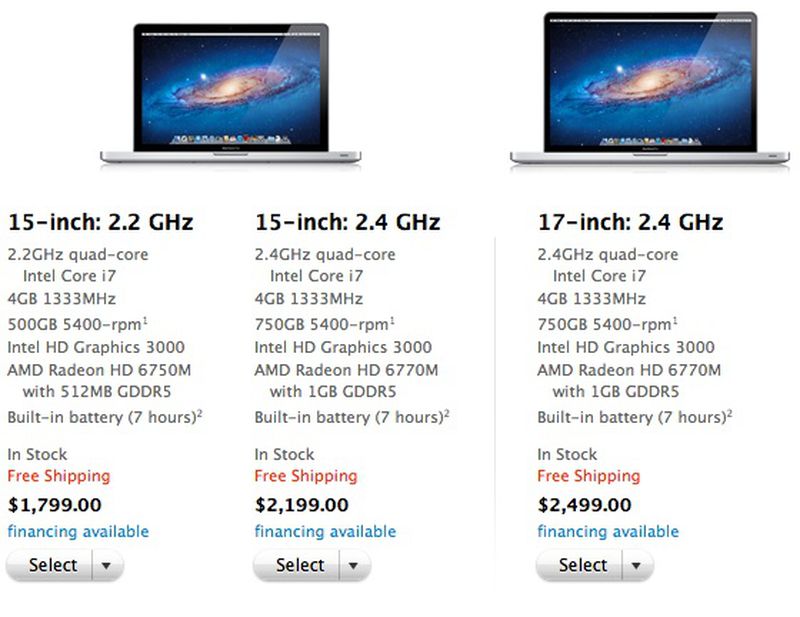 Apple Bumps MacBook Pro with Processor, Graphics, Storage Upgrades ...