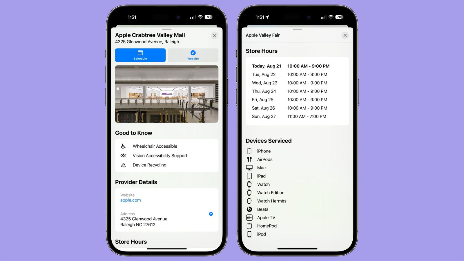 Apple Support App Now Offers More Info on Nearby Locations - MacRumors