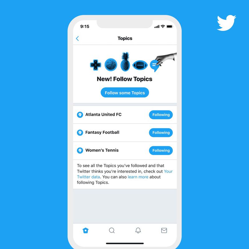 Twitter Introducing 'Topics' Feature That Lets Users Follow Subjects of ...