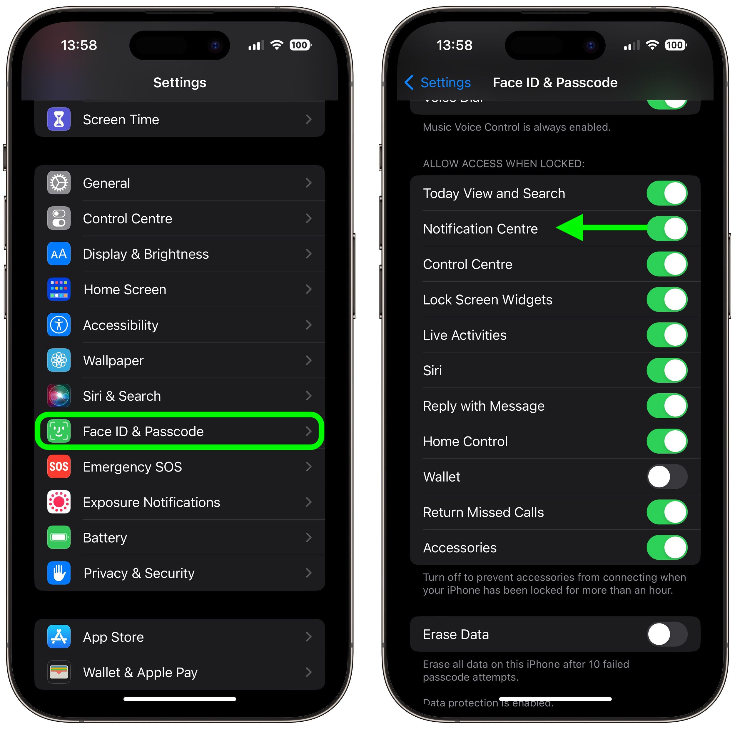How to Disable Access to Notification Center When Your iPhone Is Locked ...