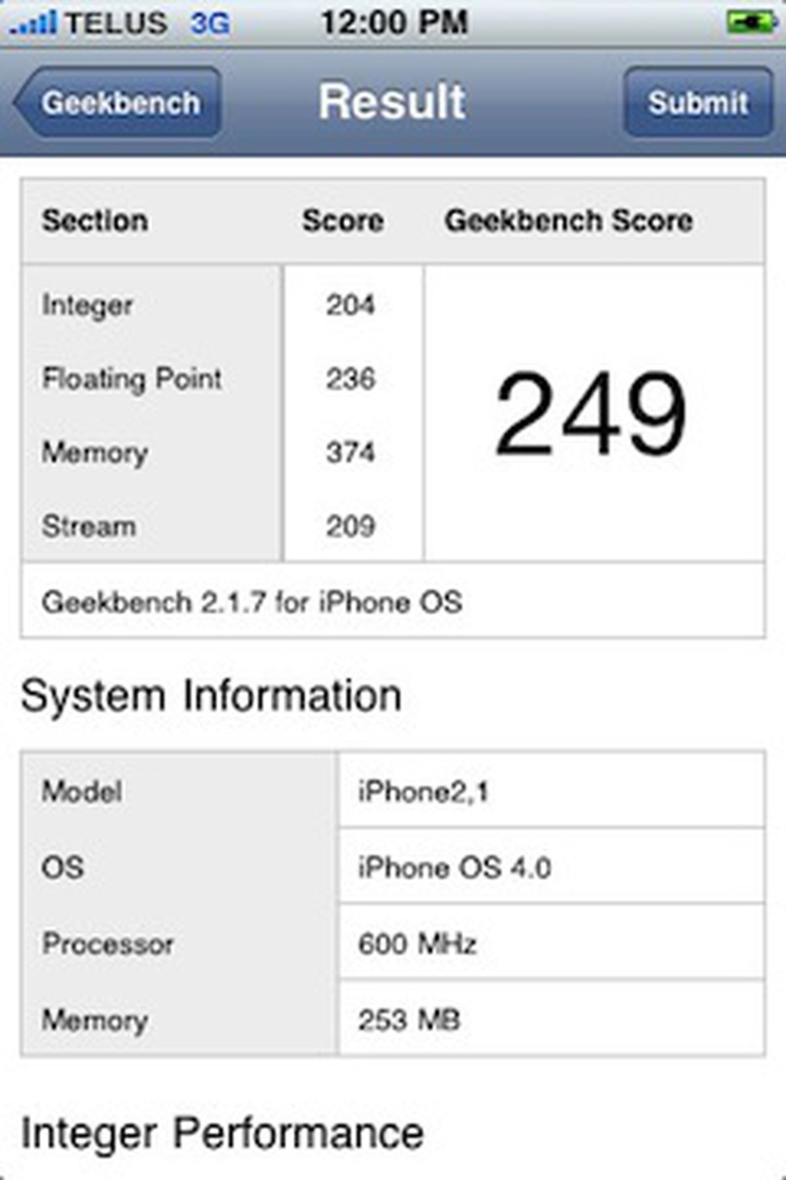 'Geekbench 2' Brings Benchmarking to the App Store - MacRumors