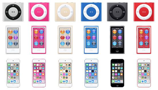 Full Lineup of Colors for Upcoming iPod Refresh Includes New Blue, Gold ...