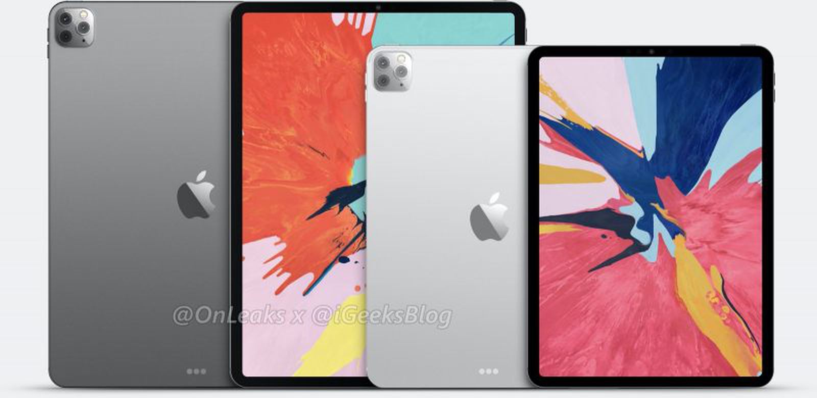 Renders Depict Alleged Design of 2020 11 and 12.9-Inch iPad Pro Models With Triple-Lens Cameras ...