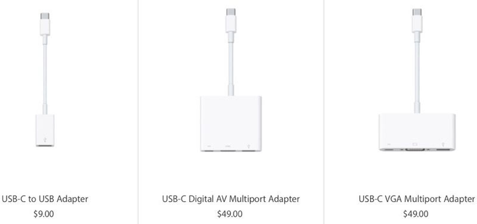 Apple Drops Prices on USB-C Adapters - MacRumors